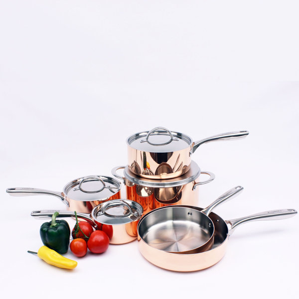BergHOFF Vintage 15Pc Copper Cookware Set With Utensils - Wayfair Canada